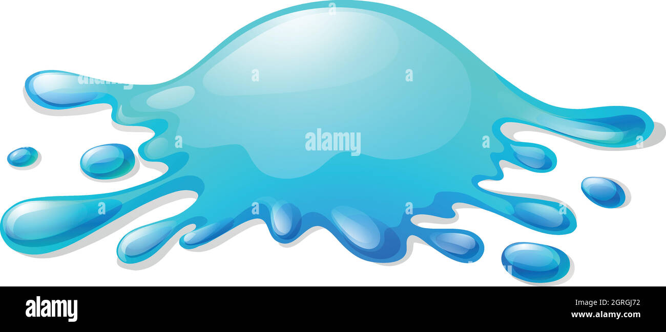 Blue slime on white background Stock Vector Image & Art - Alamy