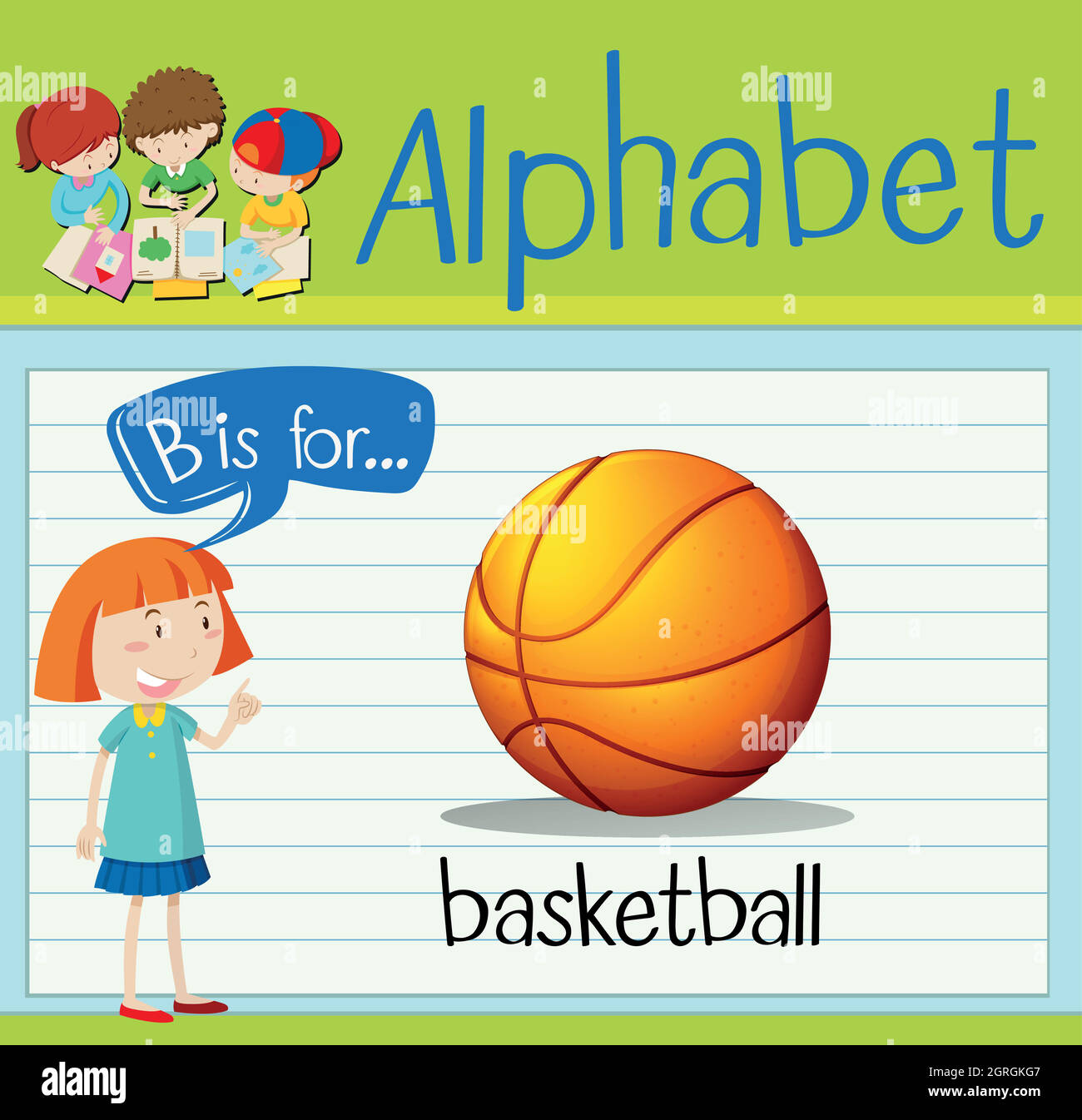 Flashcard letter B is for basketball Stock Vector Image & Art - Alamy