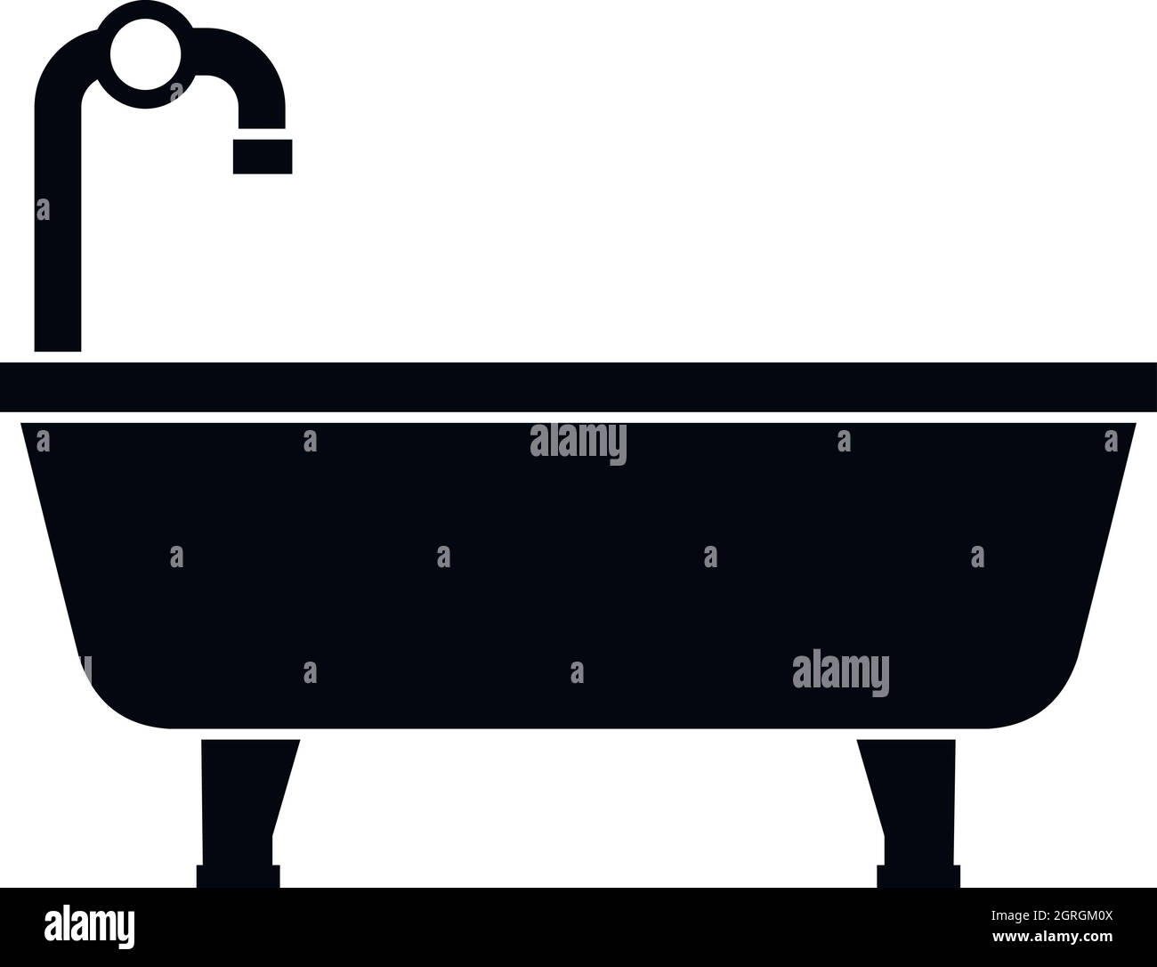 Bathtub icon in simple style Stock Vector Image & Art - Alamy