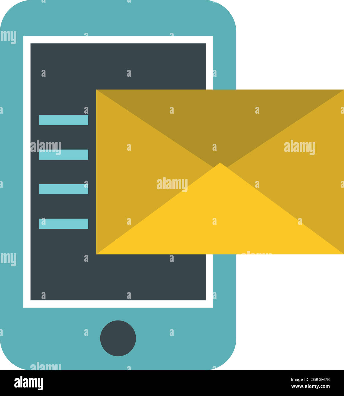 Mail on phone Stock Vector Images - Alamy