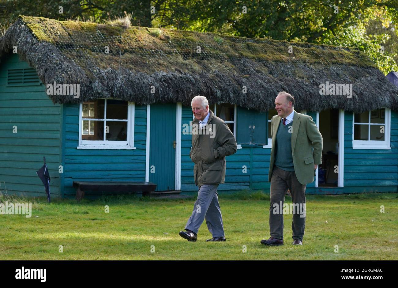 The Prince of Wales at Balmoral Cricket Pavilion to mark the start of ...