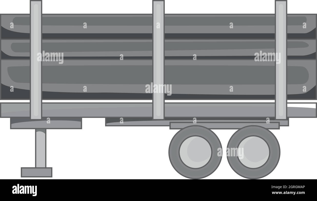 Logging truck with logs icon, monochrome style Stock Vector Image & Art ...