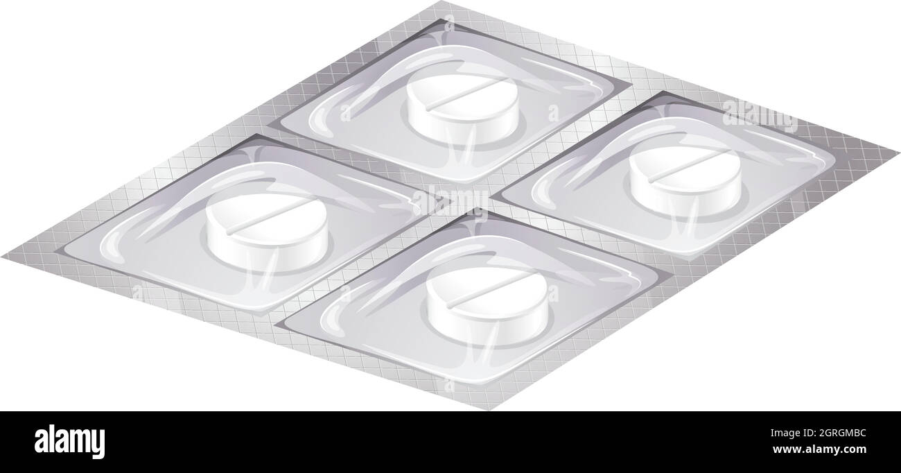 Four tablets in one pack Stock Vector Image & Art - Alamy
