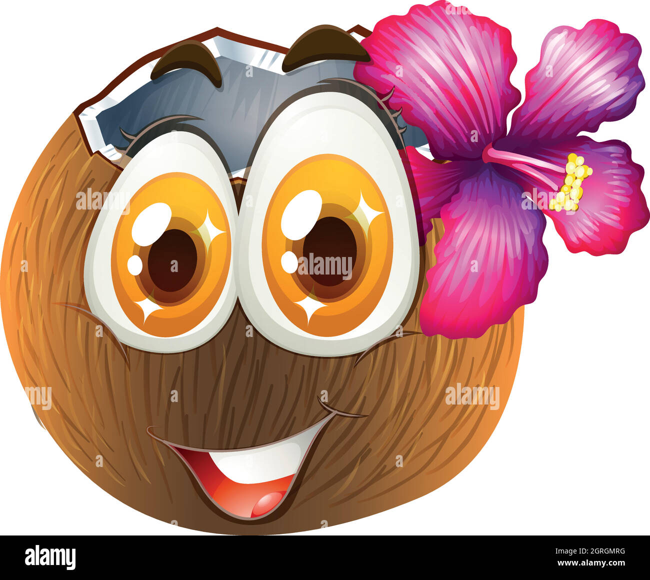 Smiling coconut Stock Vector Images - Alamy