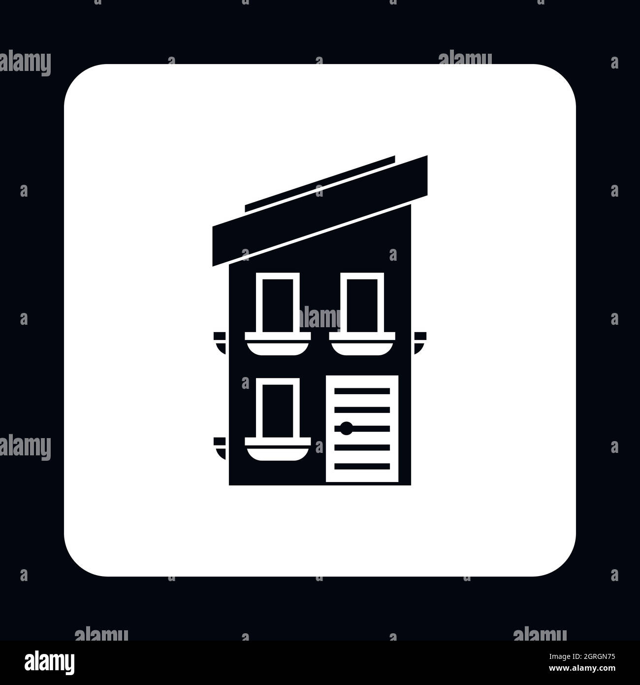 Two storey house icon, simple style Stock Vector Image & Art - Alamy