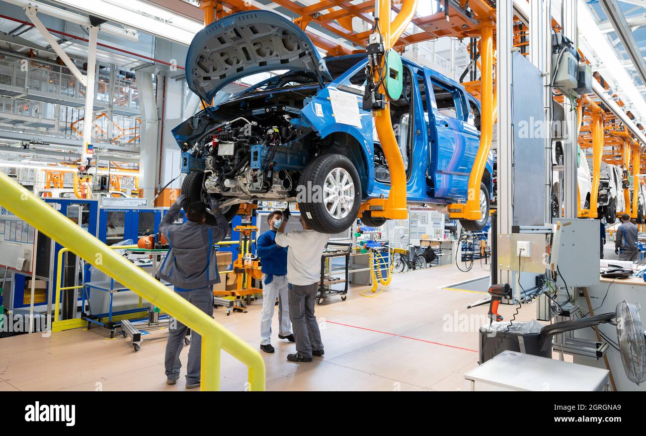 Hanover, Germany. 01st Oct, 2021. A VW Transporter T7 goes through ...