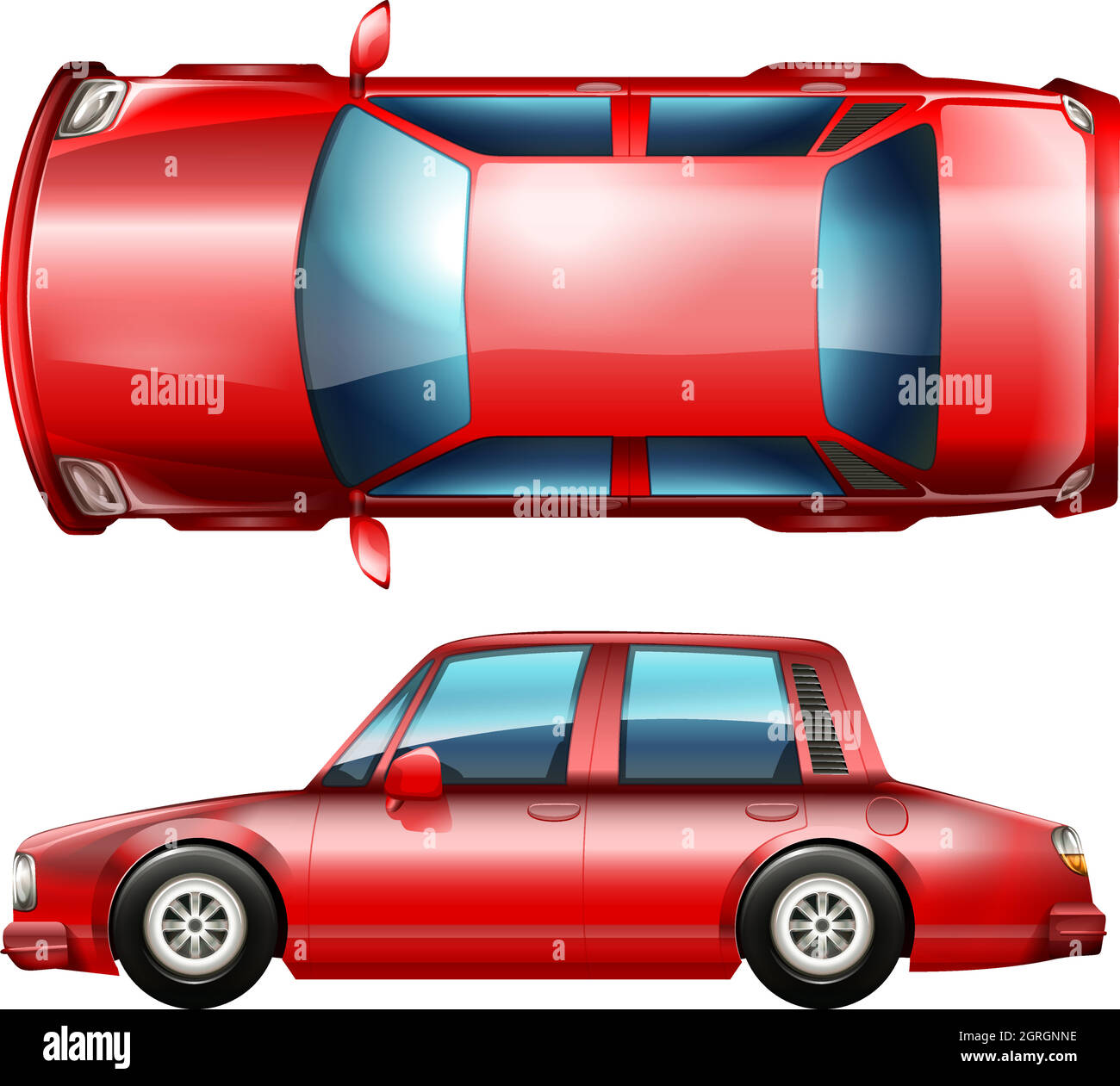 A red sedan vehicle Stock Vector Image & Art - Alamy
