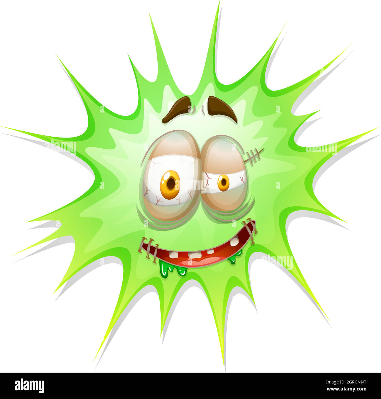 Green burst with face Stock Vector Image & Art - Alamy