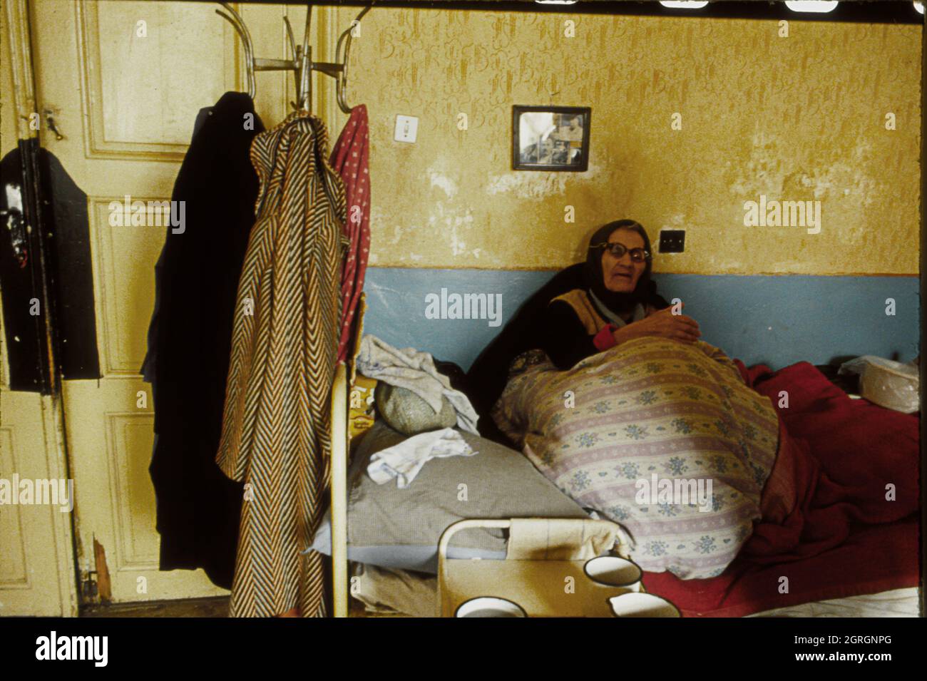 An elderly people's home in Ciutelec, Bihor, Romania just after the ...