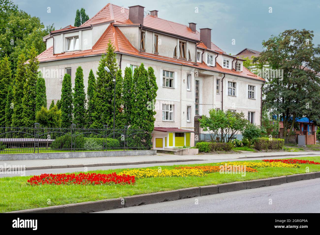 Kaliningrad, apartment building on Kutuzova Street, old district of the ...