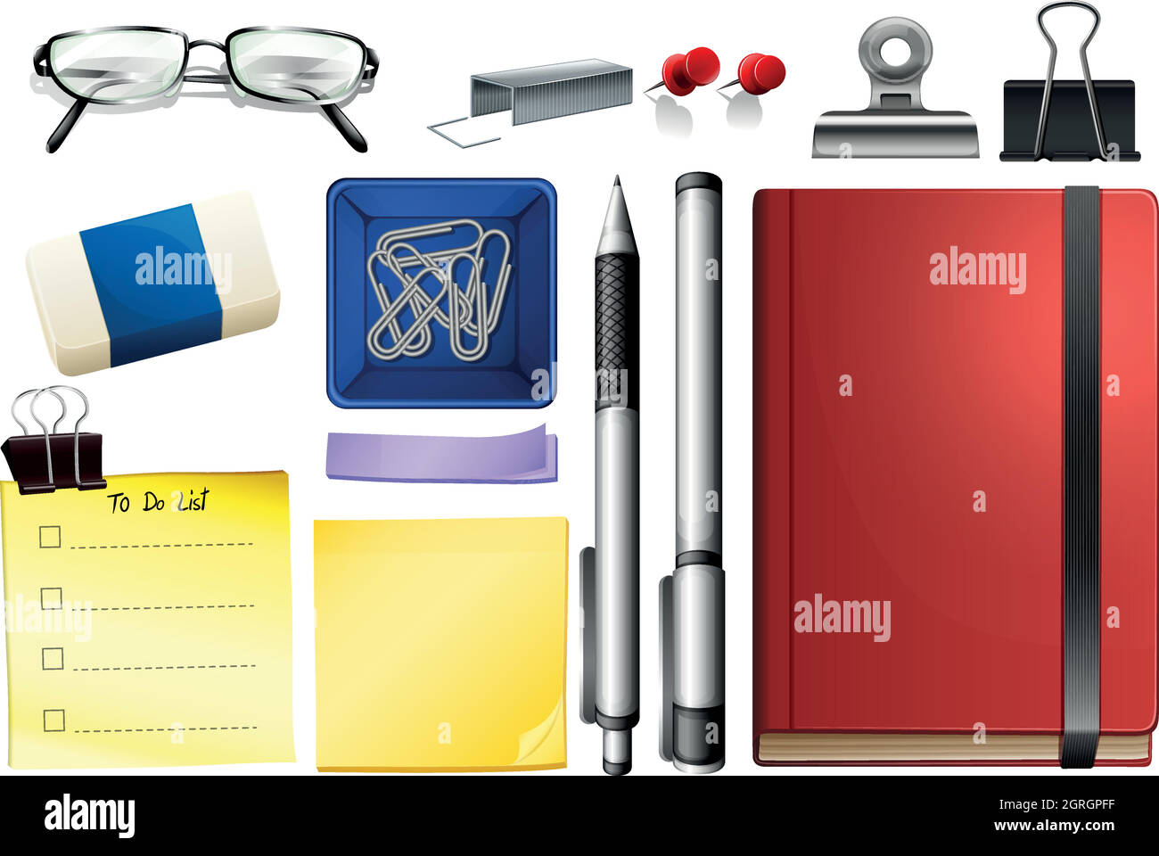 Set of stationary object Stock Vector Image & Art - Alamy