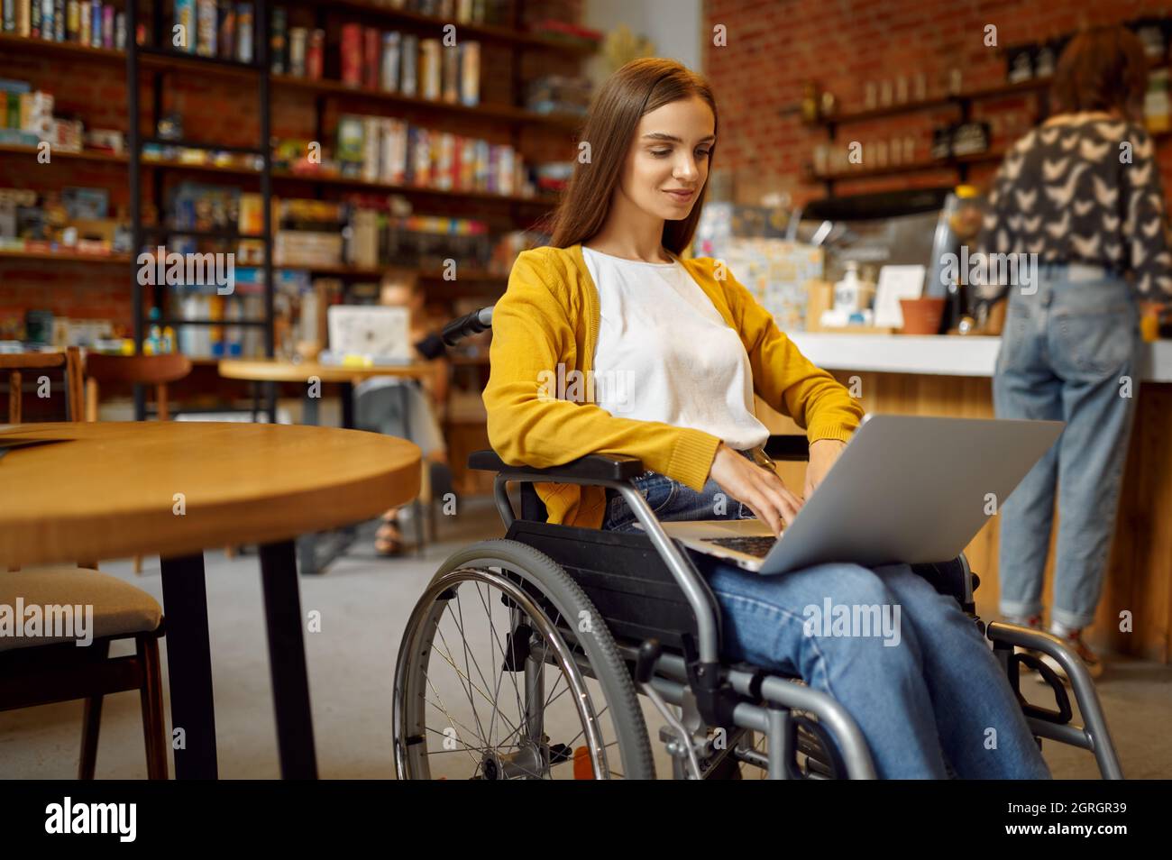 Paraplegic woman in wheelchair on hi-res stock photography and images ...
