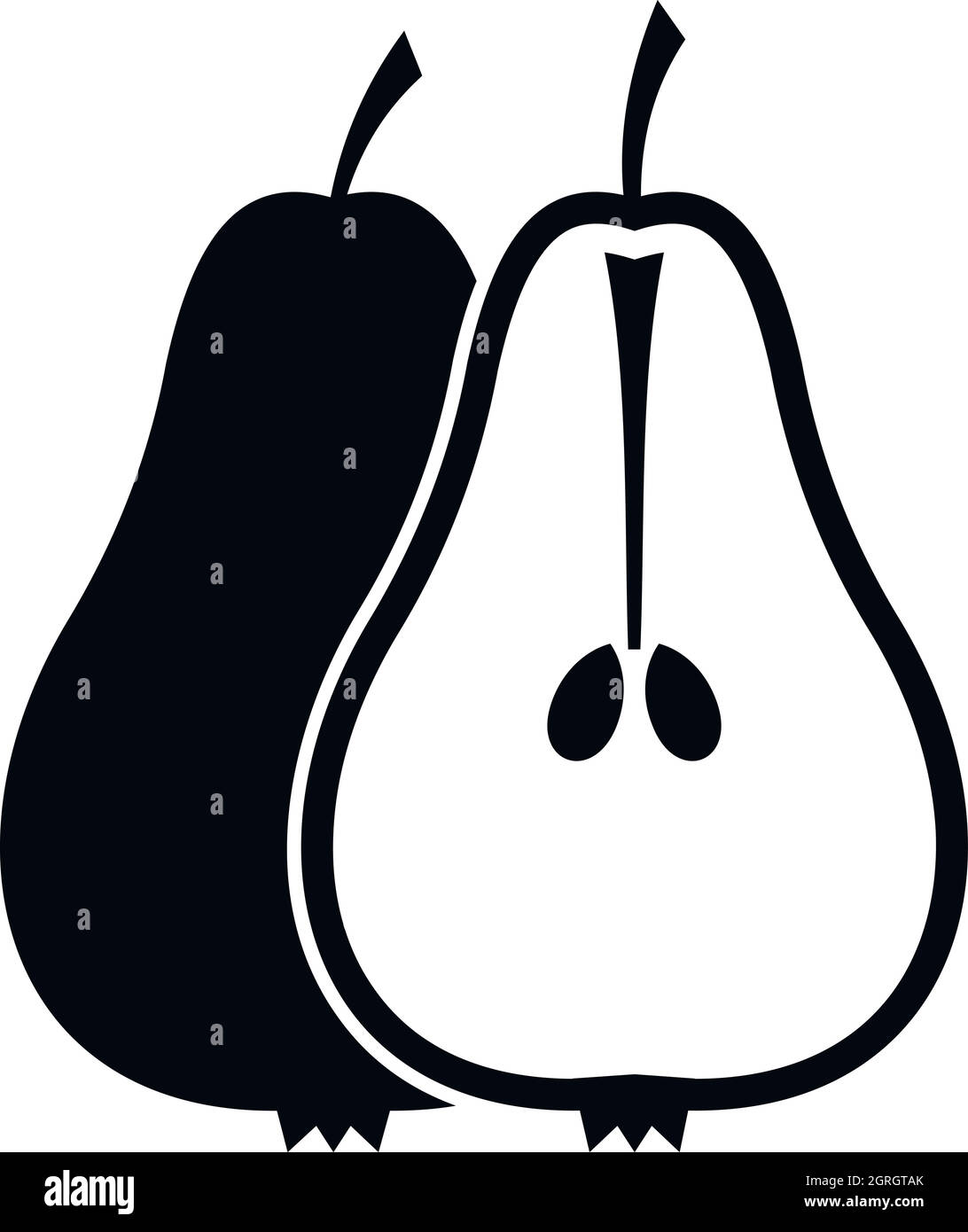 Pear icon in simple style Stock Vector Image & Art - Alamy