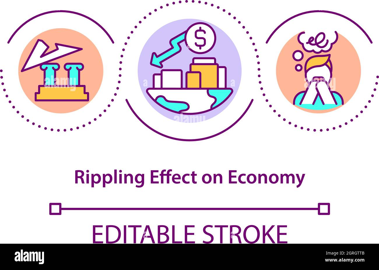 Rippling effect on economy concept icon Stock Vector Image & Art - Alamy