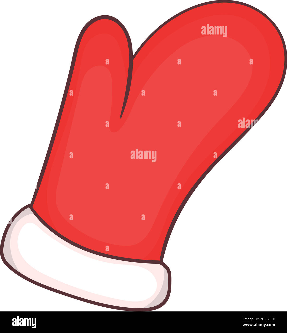 Knitted christmas mitten icon, cartoon style Stock Vector Image & Art ...