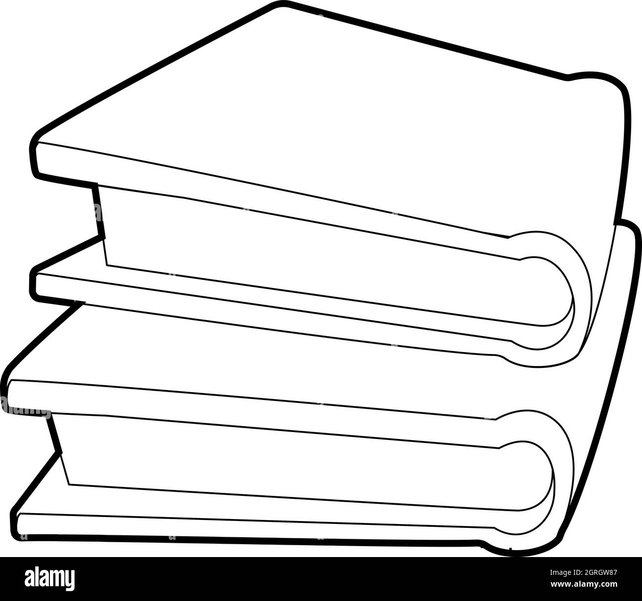 Pile books line icon Stock Vector Images - Alamy