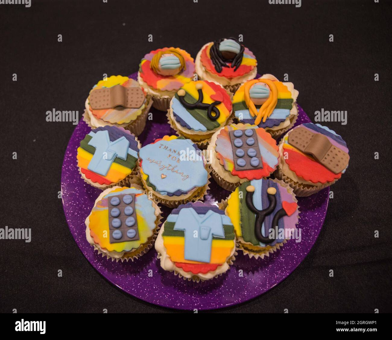 Tribute to nhs in cakes hi-res stock photography and images - Alamy