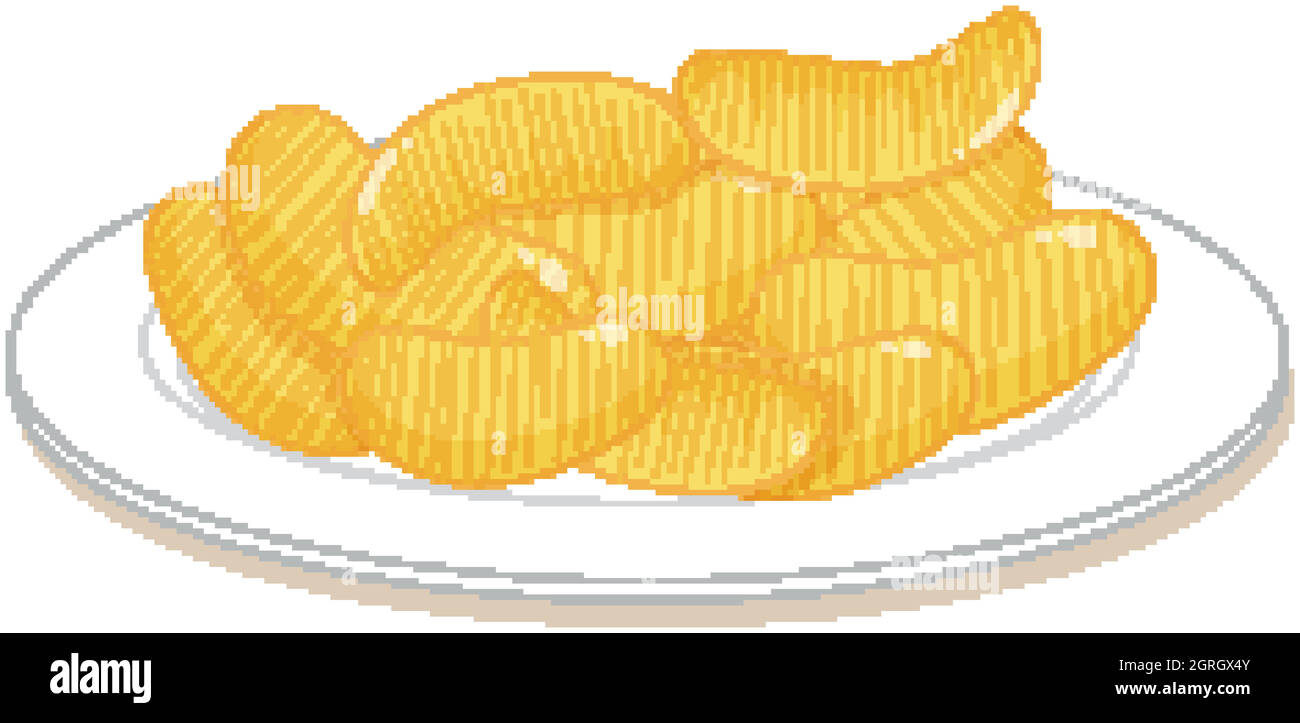 Sweet potato chips on Stock Vector Images - Alamy