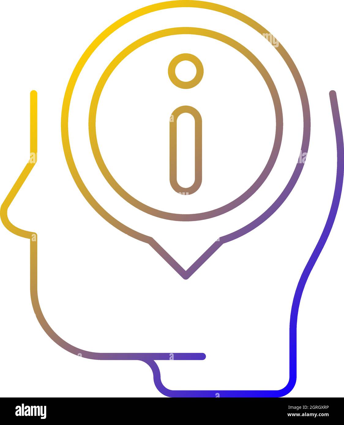 Staying well informed gradient linear vector icon Stock Vector Image ...