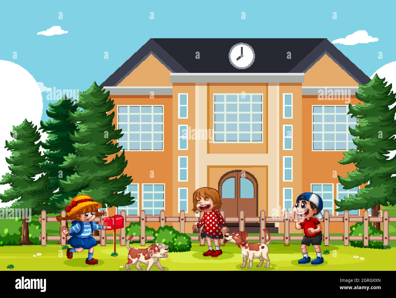 School children in educational Stock Vector Images - Alamy