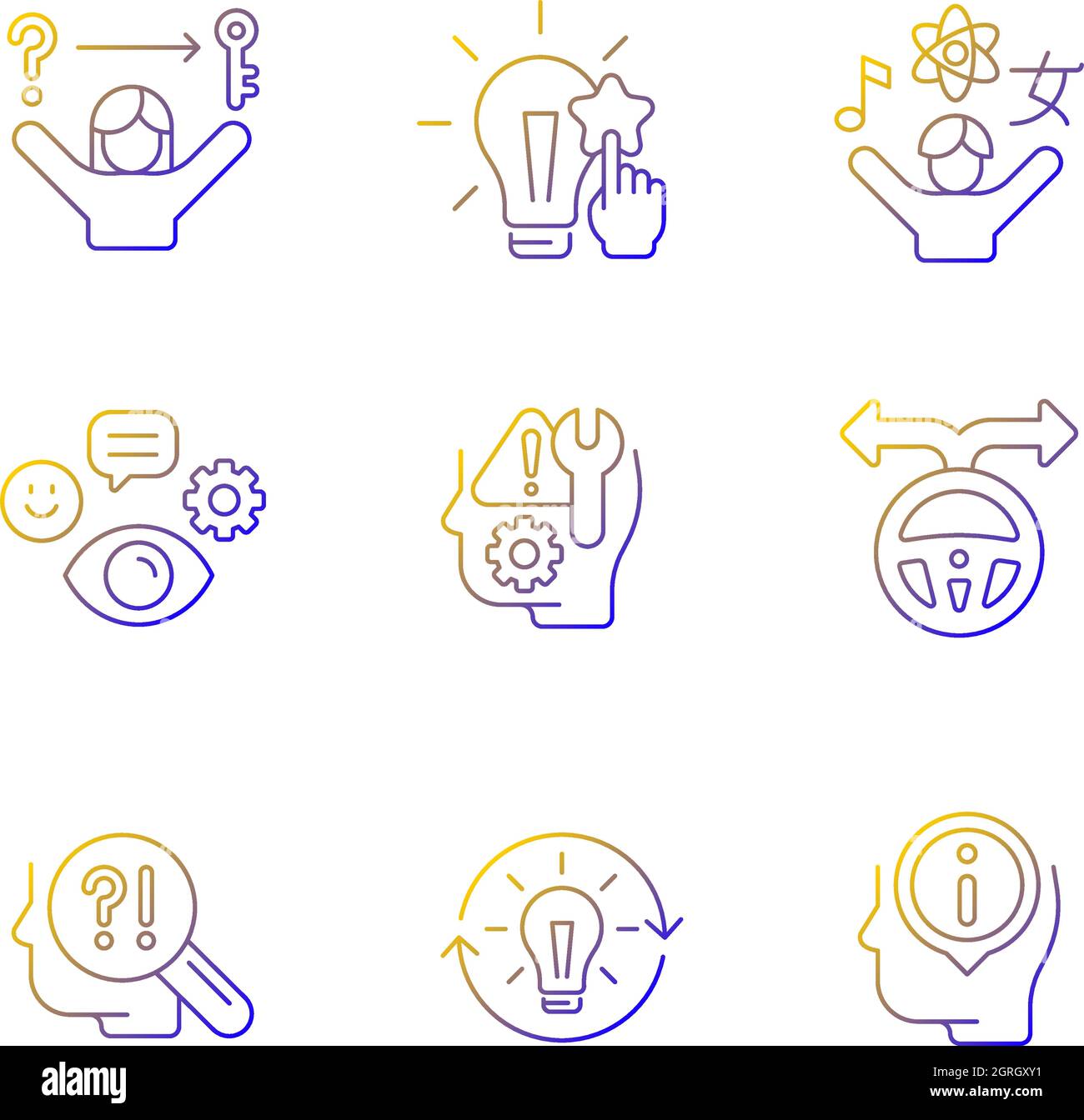 Self development skills linear vector icons set Stock Vector Image ...