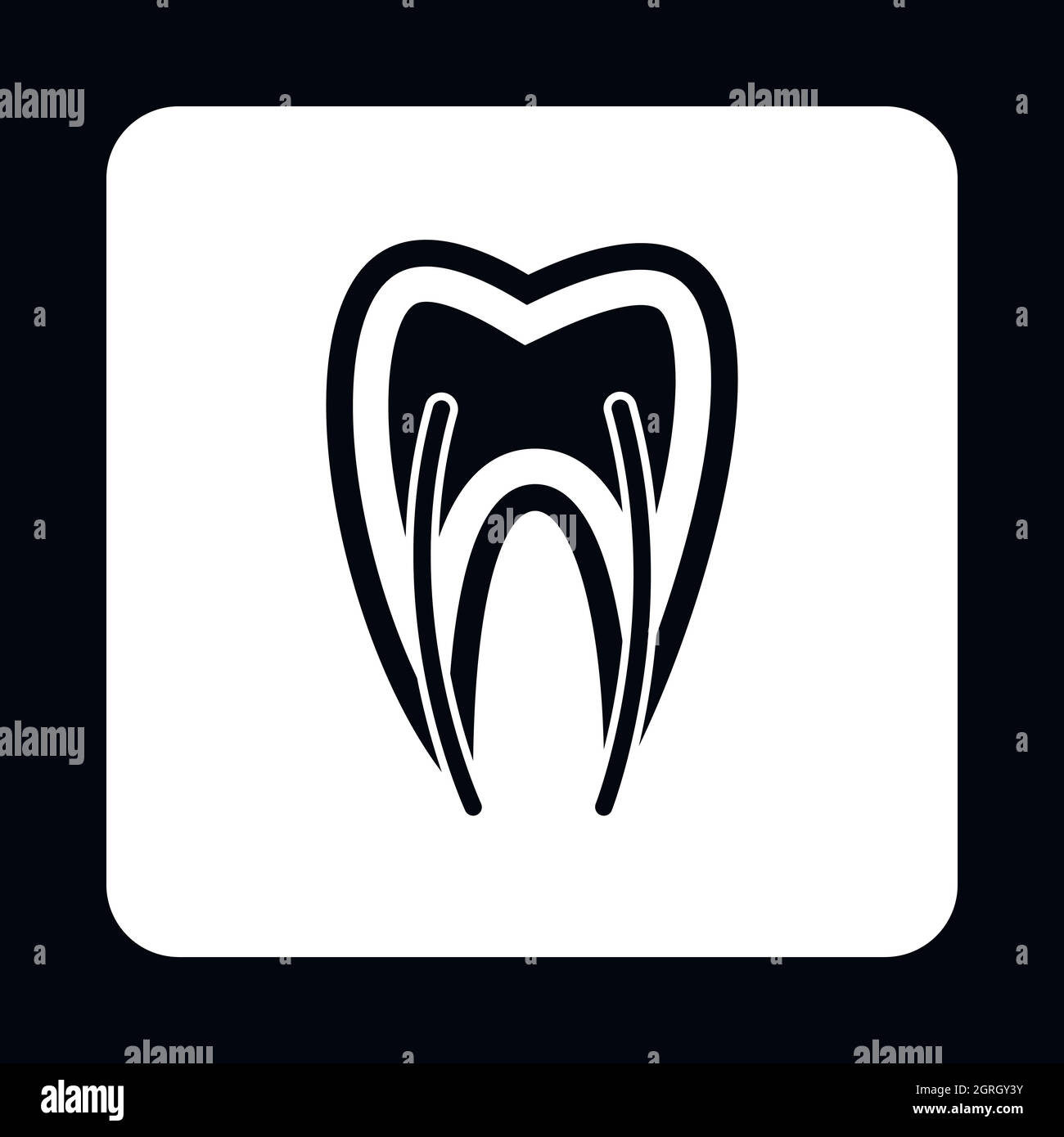 Human tooth cross section icon, simple style Stock Vector Image & Art ...