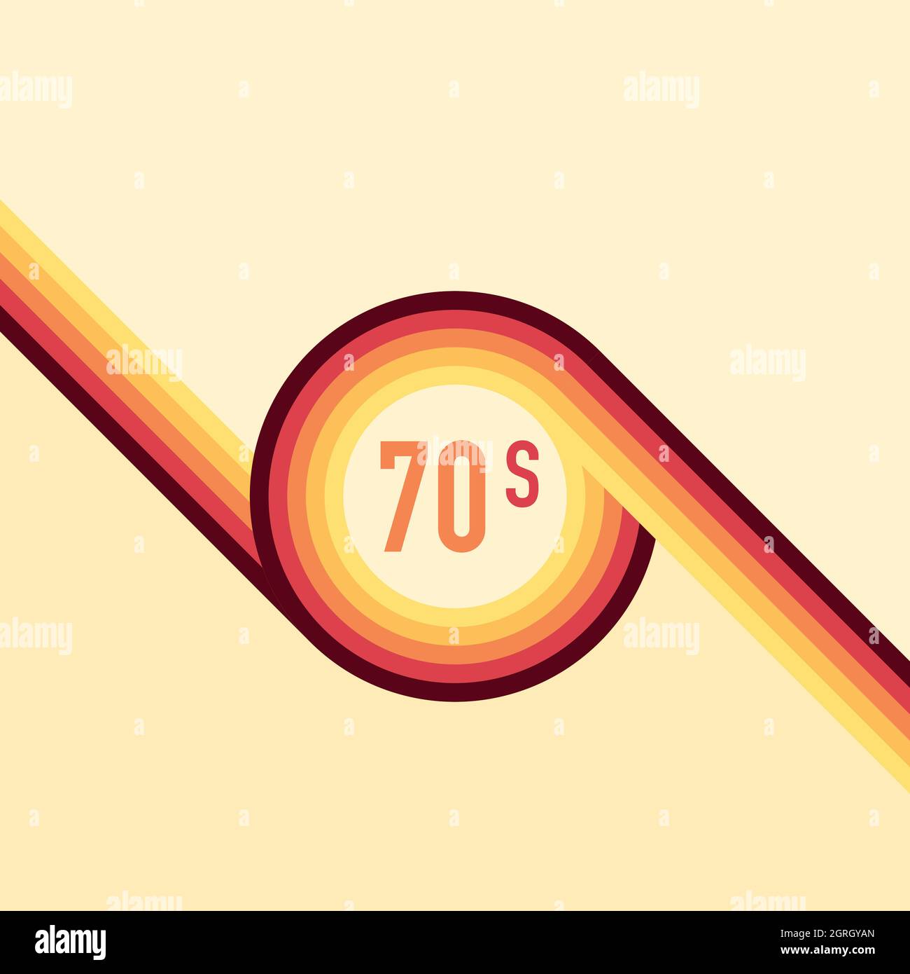 70s, 1970 abstract vector stock retro lines background. Vector ...