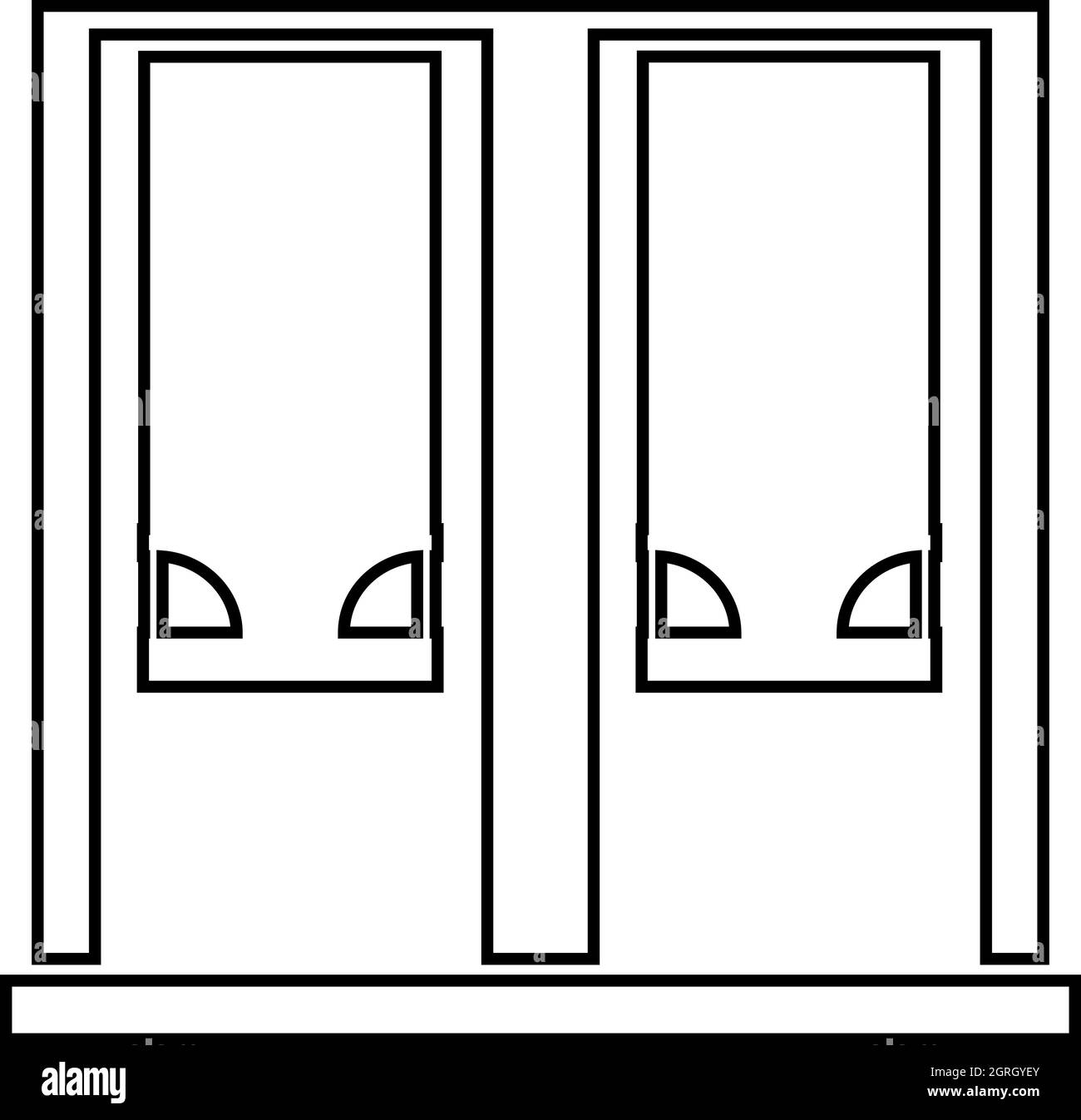 Windows icon, outline style Stock Vector Image & Art - Alamy