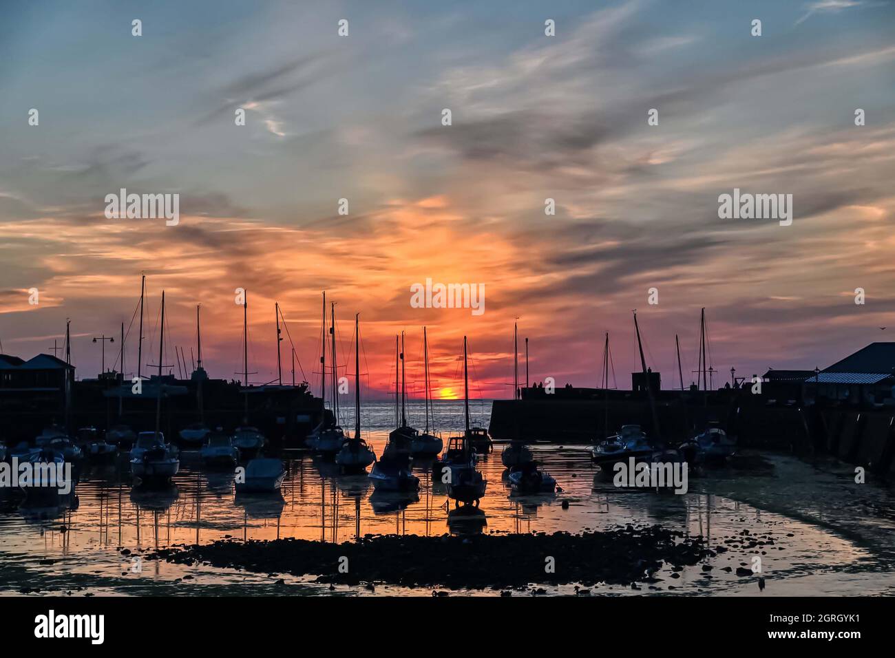 Aberaeron Harbor West Wales UK Stock Photo - Alamy