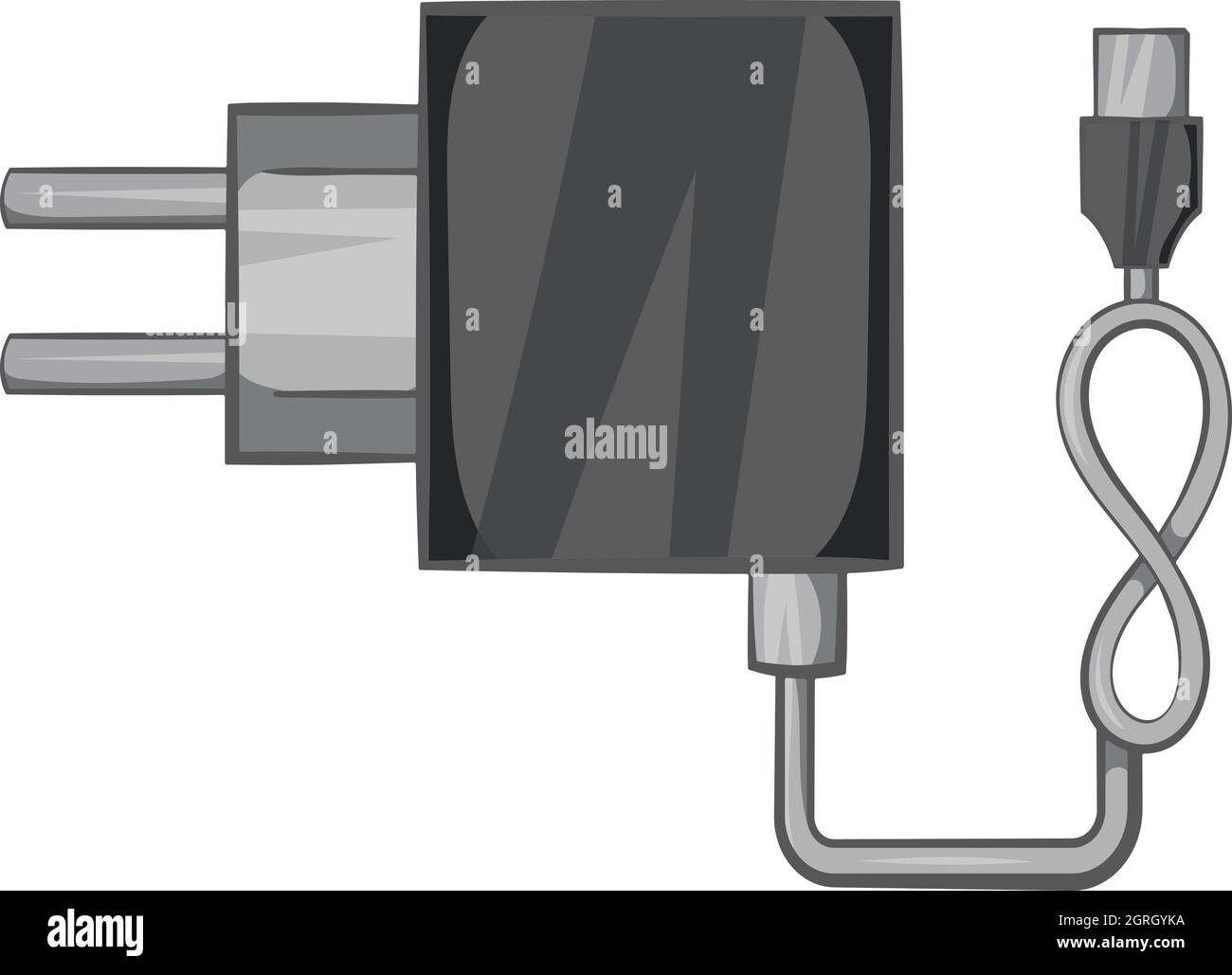 Black battery charger accessories Stock Vector Images - Alamy