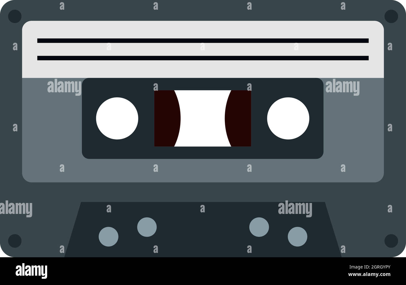Audio cassette icon, flat style Stock Vector Image & Art - Alamy