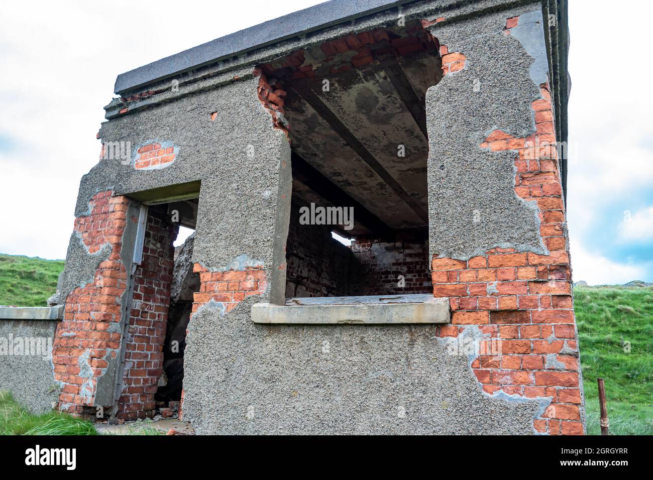 The ruins of Lenan Head fort at the north coast of County Donegal ...