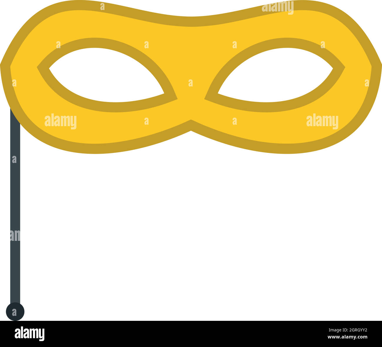 Party carnival mask icon flat hi-res stock photography and images - Alamy