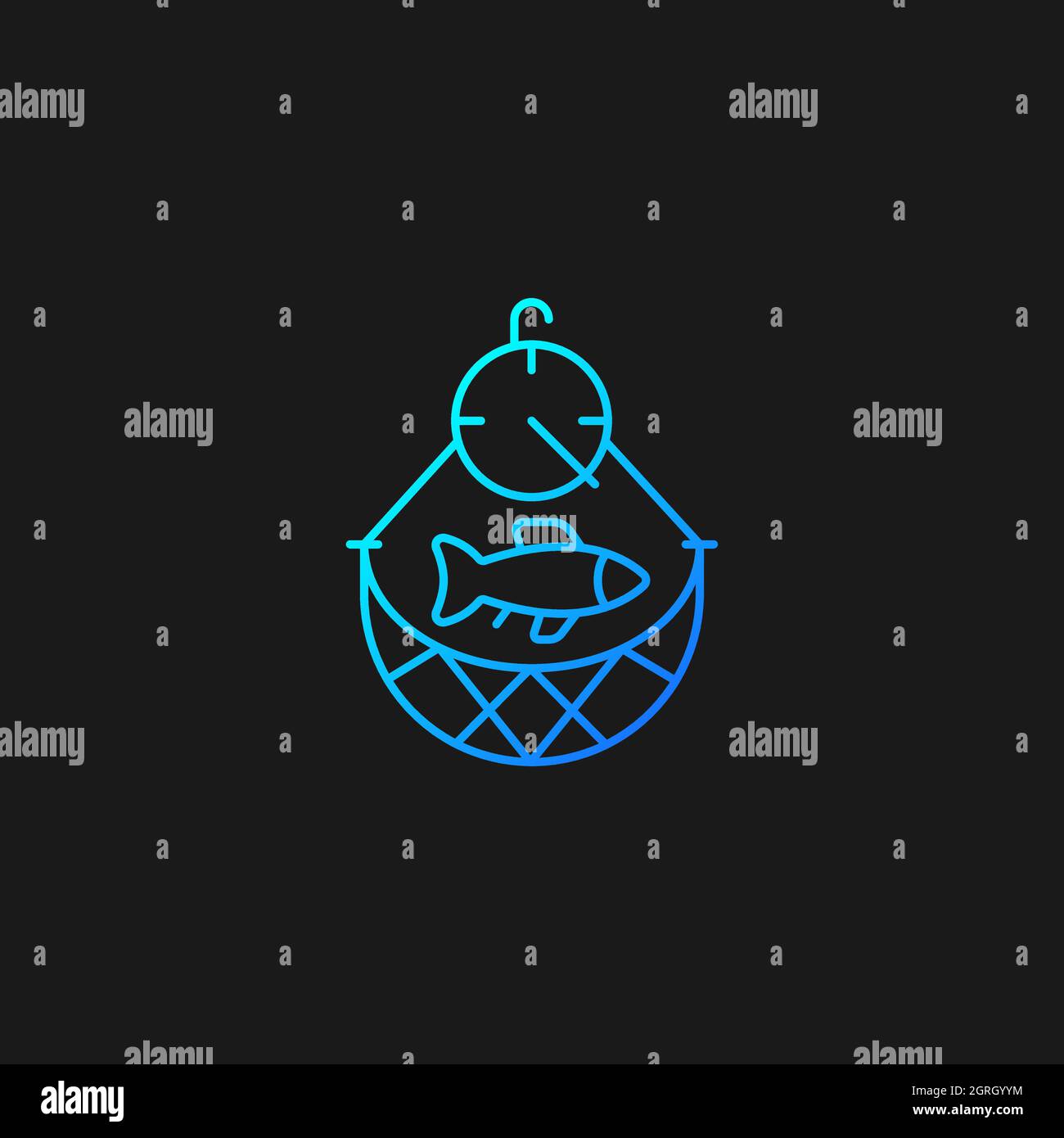 Overfishing gradient vector icon for dark theme Stock Vector Image ...