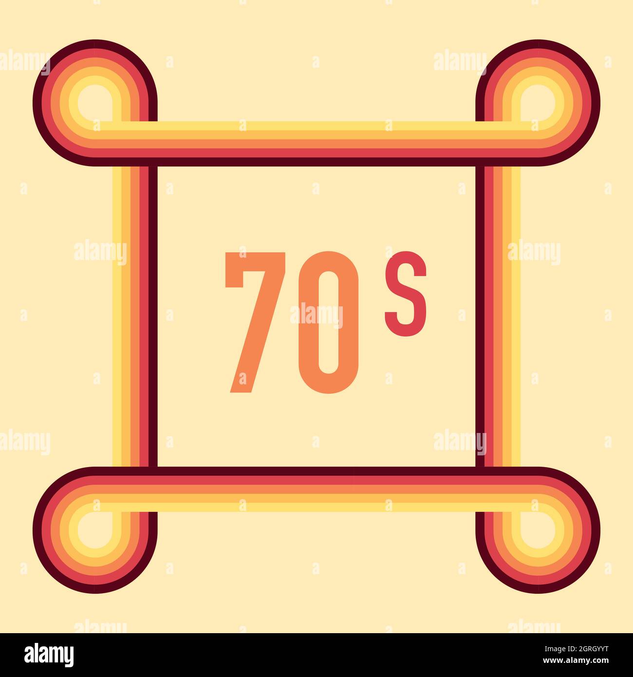 70s, 1970 abstract vector stock retro lines background. Vector ...