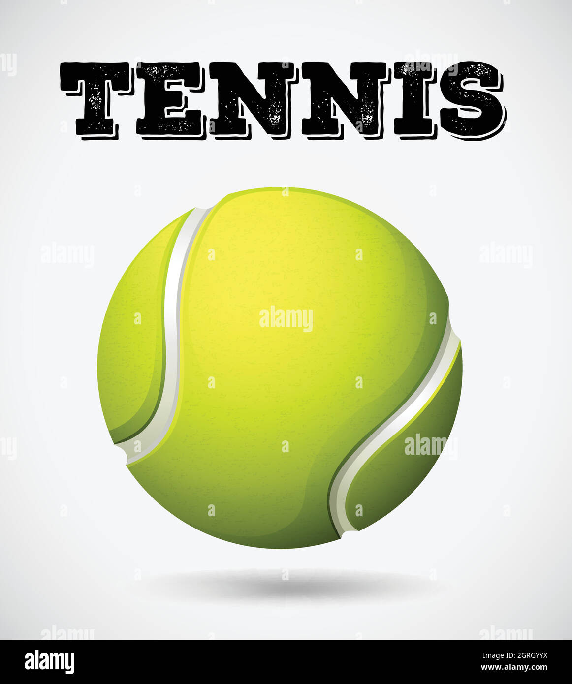 Single tennis ball with text Stock Vector Image & Art - Alamy