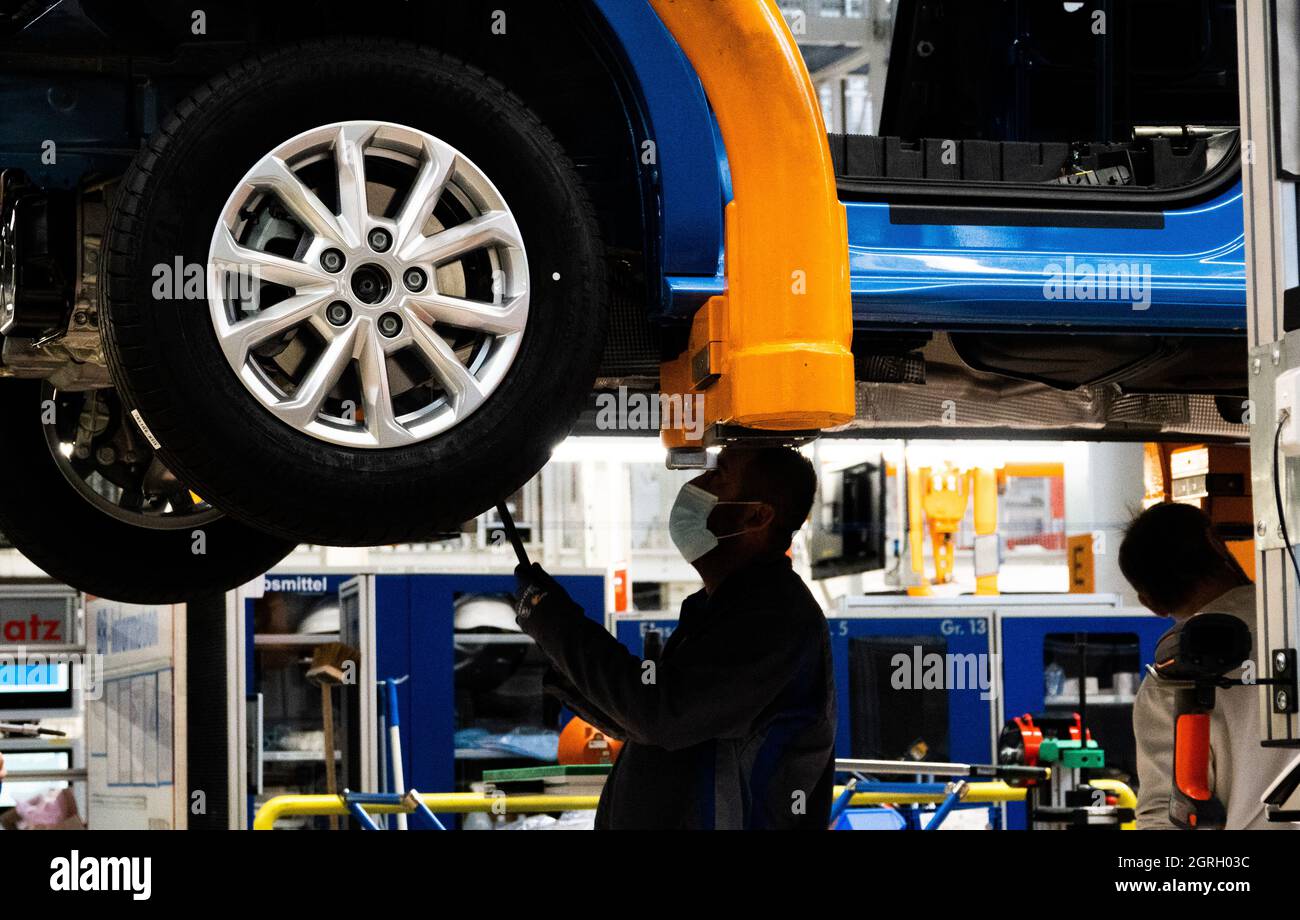 Hanover, Germany. 01st Oct, 2021. VW Transporters pass through the ...