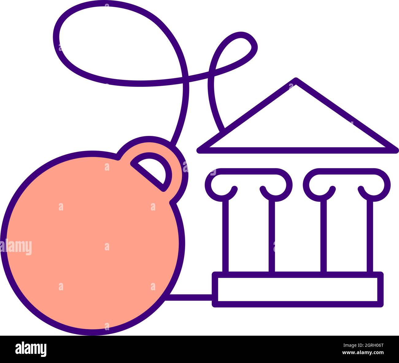 Building destruction RGB color icon Stock Vector Image & Art - Alamy