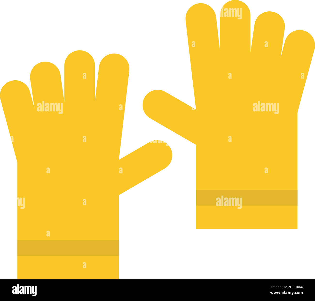 Yellow rubber gloves icon, flat style Stock Vector Image & Art - Alamy