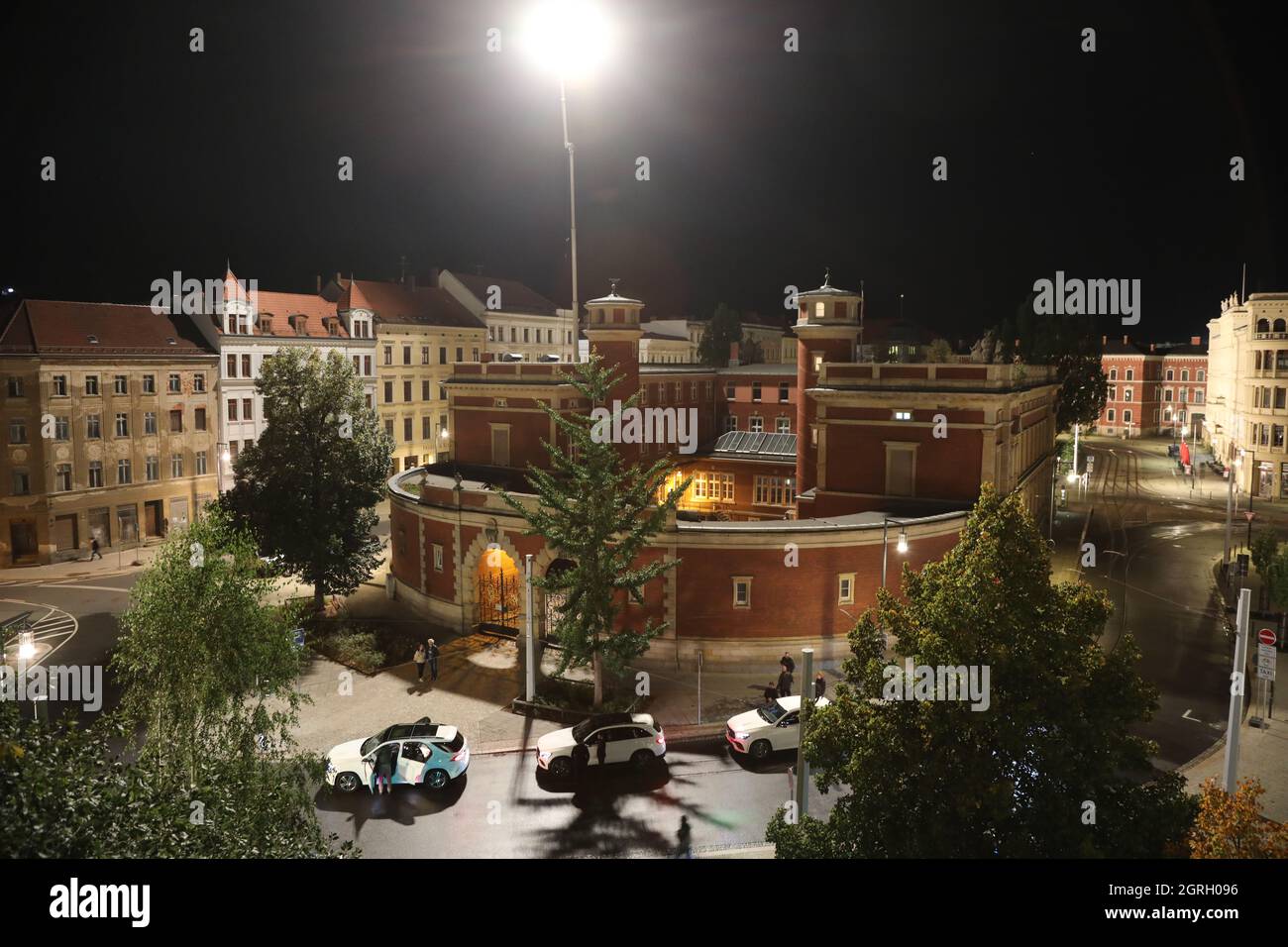 Das Set zu Dreharbeiten für die Serie "Ze Network" mit David Hasselhoff ...