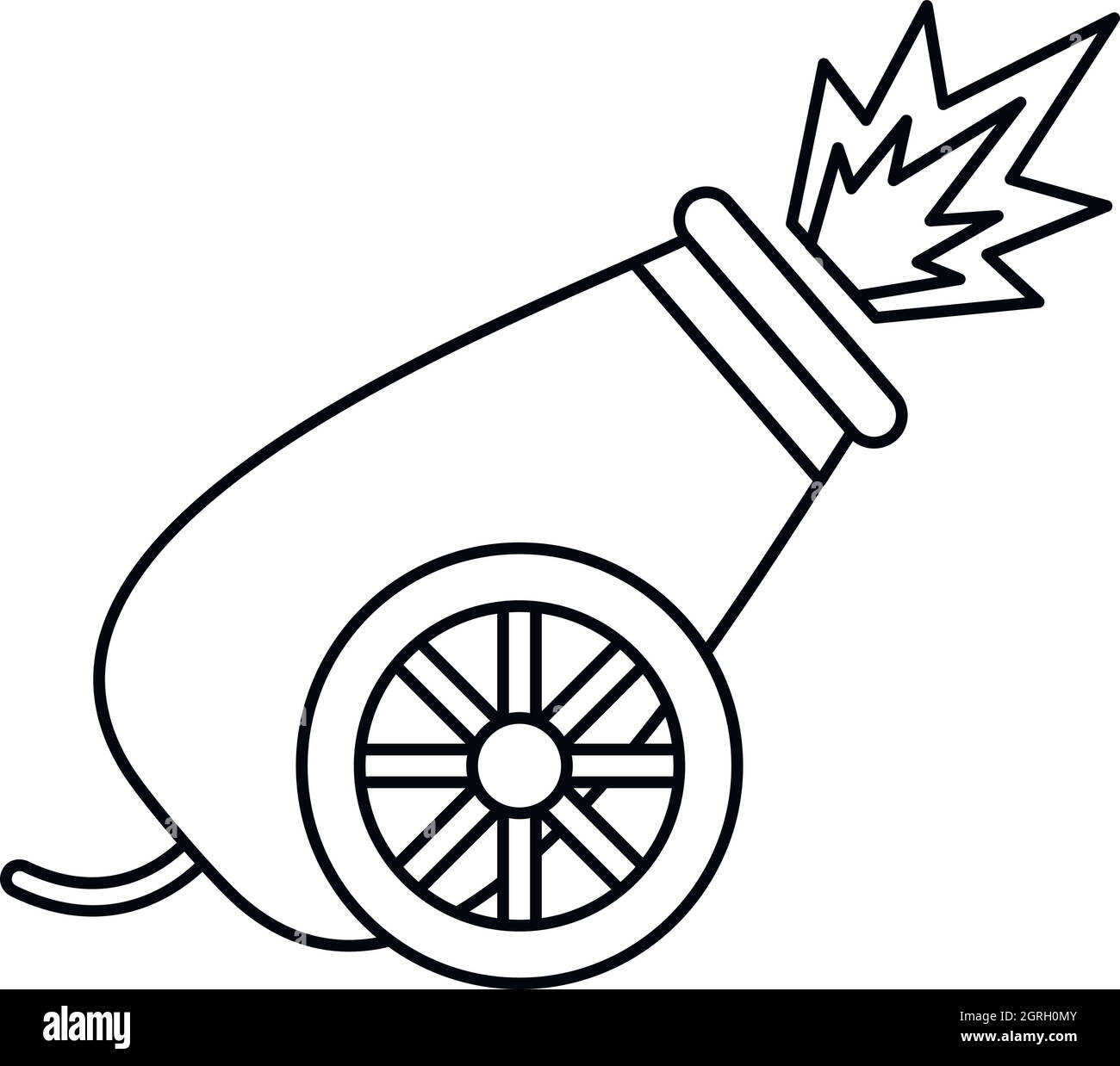 Old fashioned cannon Stock Vector Images - Alamy