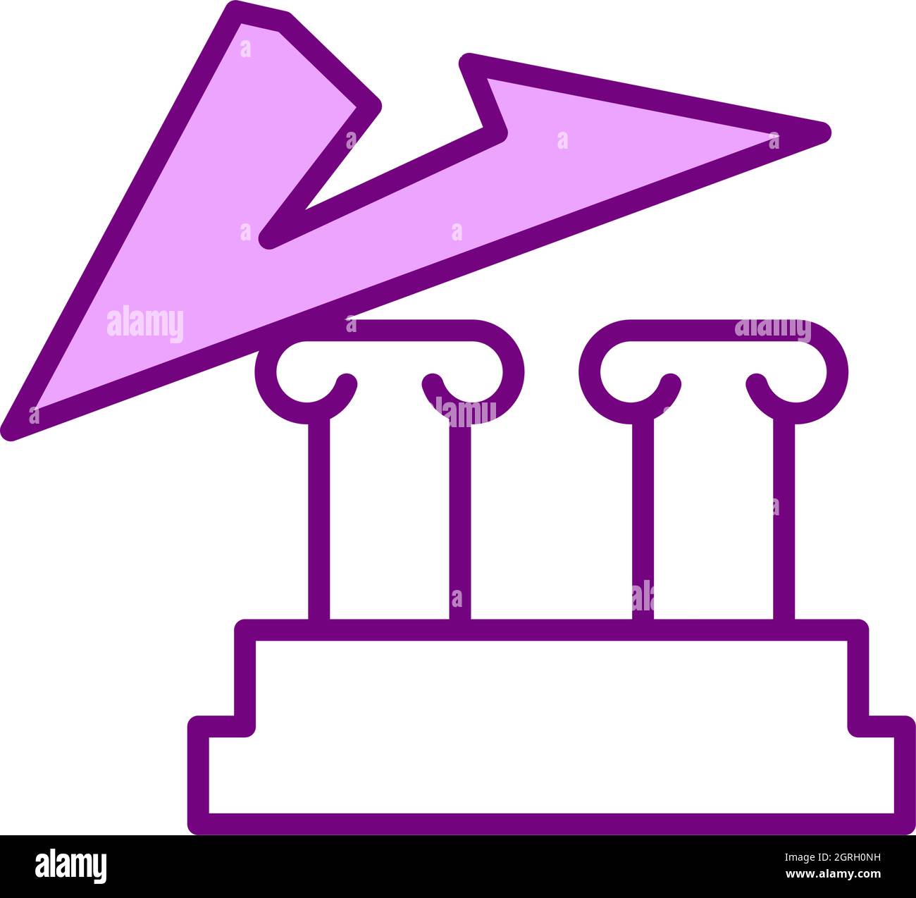 Building collapsing RGB color icon Stock Vector Image & Art - Alamy