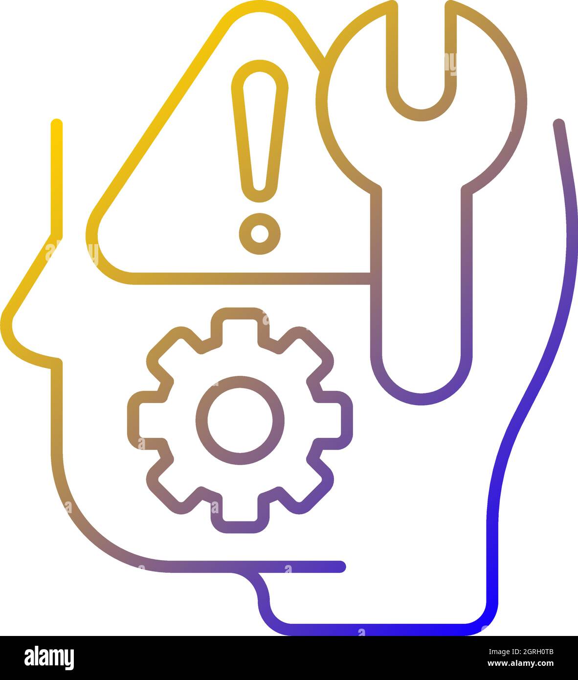 Self correction gradient linear vector icon Stock Vector Image & Art ...