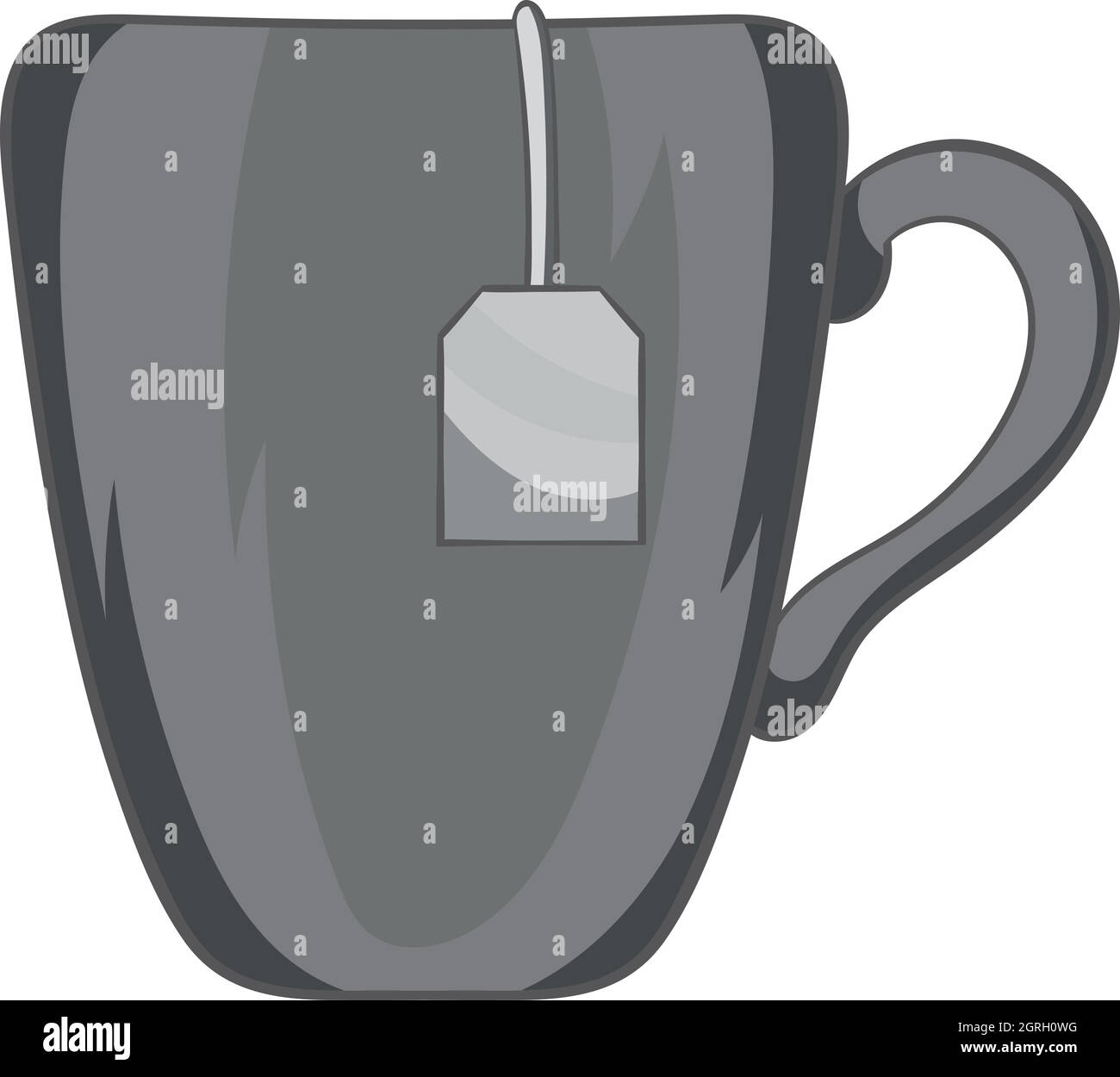 Ceramic mug with teabag label icon Stock Vector Image & Art - Alamy