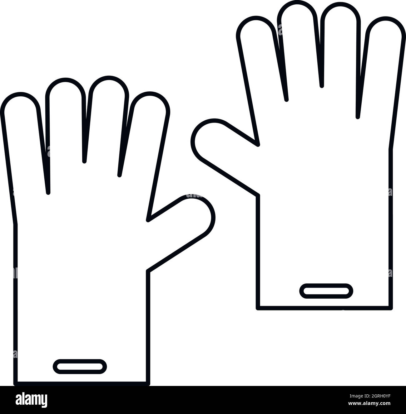 House hand icon outline Cut Out Stock Images & Pictures - Alamy