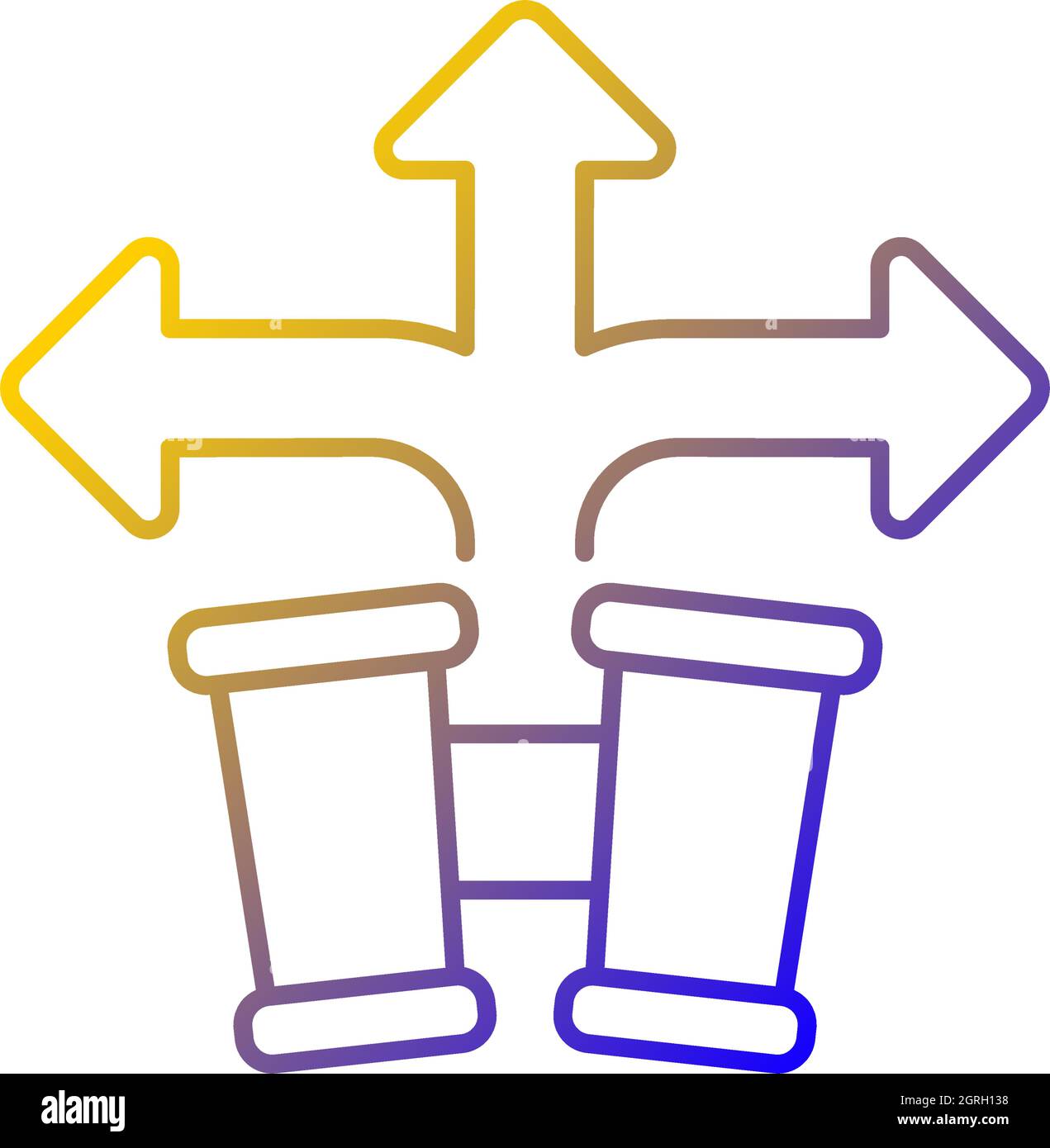 Developing foresight gradient linear vector icon Stock Vector Image ...