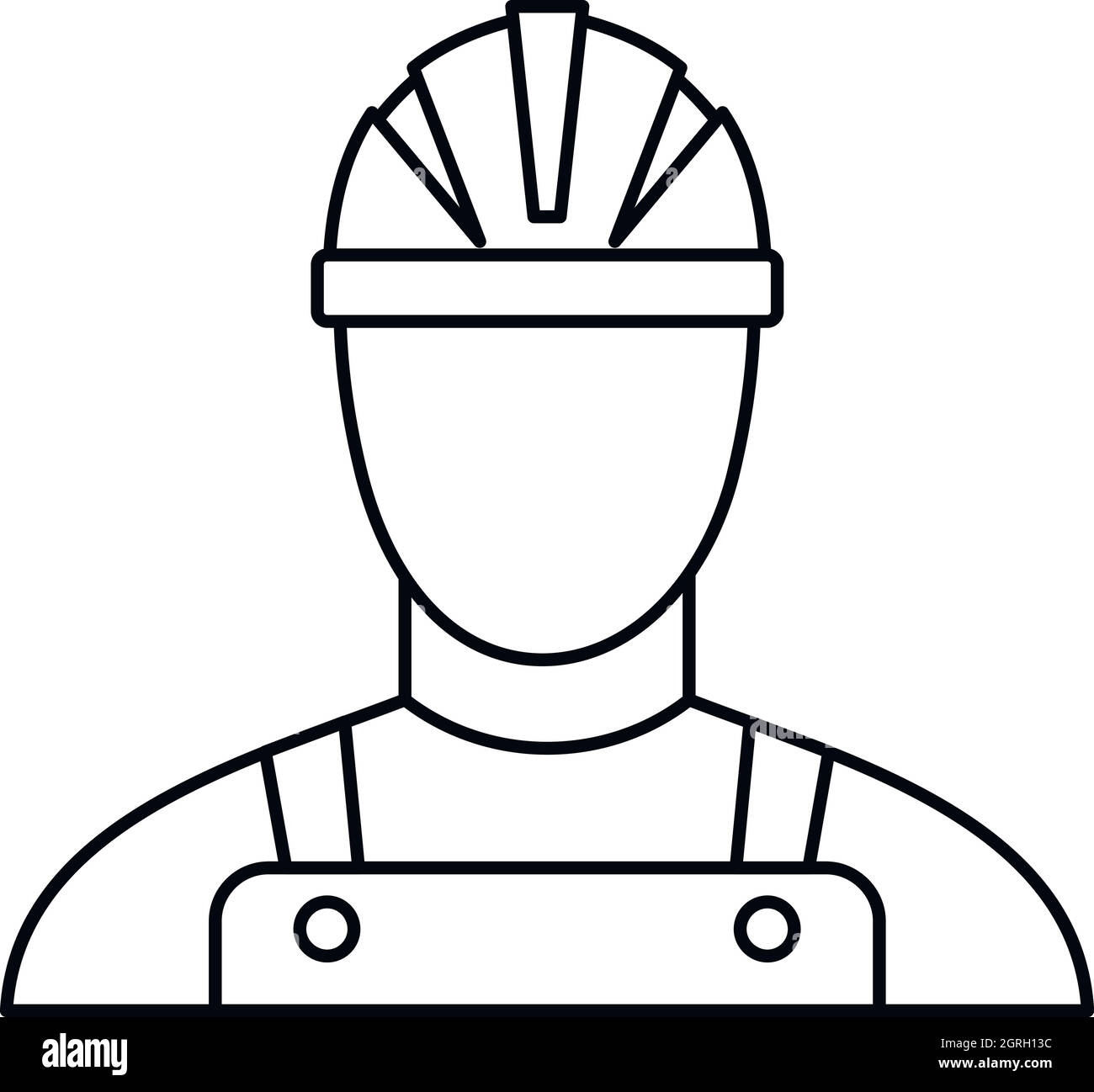 Builder icon, outline style Stock Vector Image & Art - Alamy