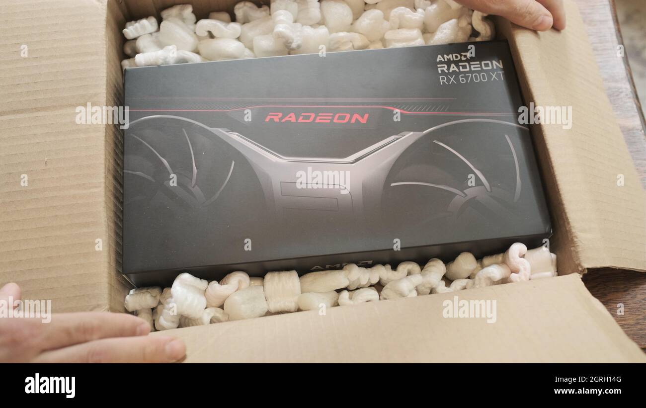 Crop male unpacking graphic card hi-res stock photography and images ...