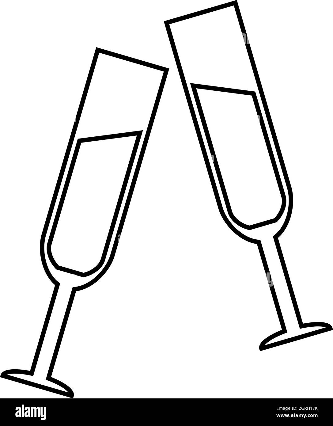 Champagne symbol Black and White Stock Photos & Images - Alamy