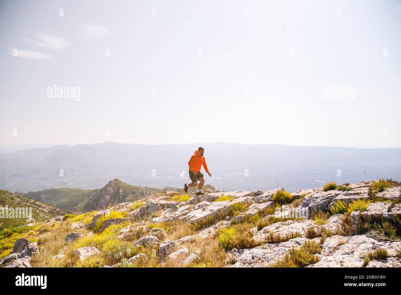 Male athlete run mountain hi-res stock photography and images - Alamy